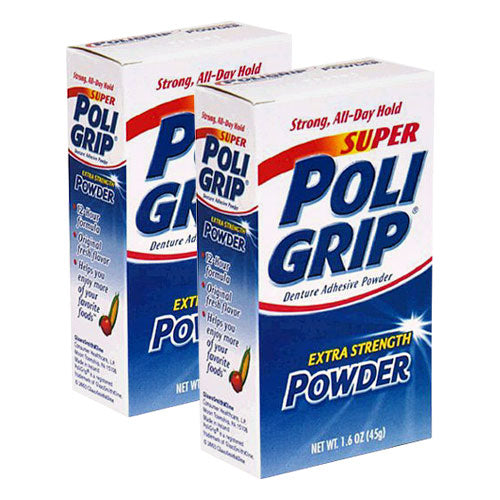 Super Poligrip Extra Strength Powder for Dentures at Smilox.com