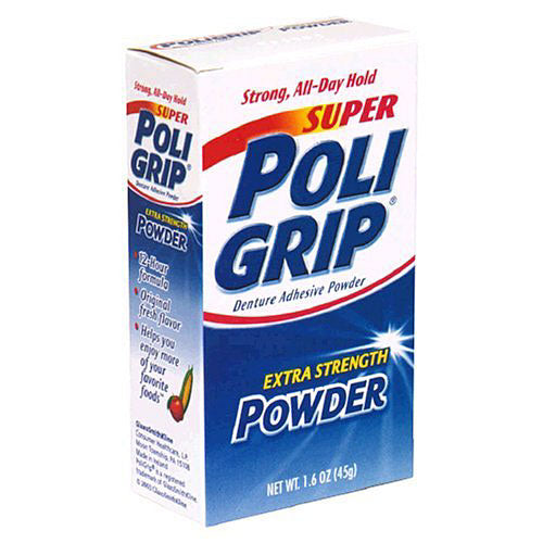 Super Poligrip Extra Strength Powder for Dentures at Smilox.com